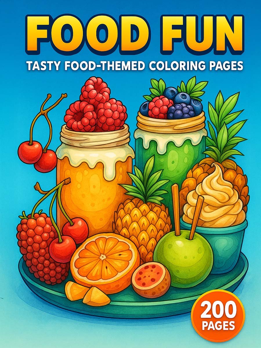 Food Fun – 200 Delicious Food-Themed Coloring Pages | Coloring Page Store